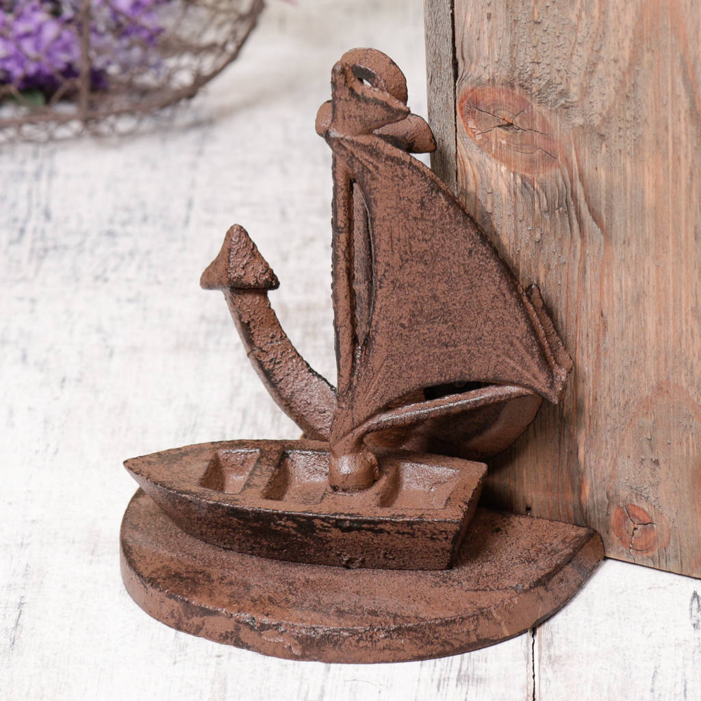 cast iron nautical anchor door stop by dibor | notonthehighstreet.com