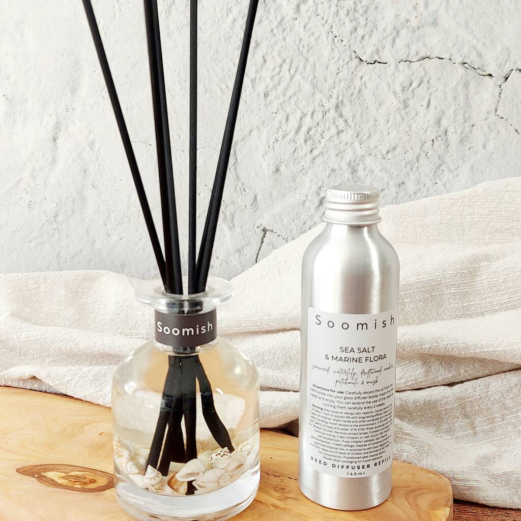 Sea Salt And Marine Flora Reed Diffuser By Soomish | notonthehighstreet.com