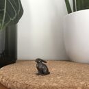 Miniature Bronze Rabbit Sculpture 8th Anniversary Gift By Ginger Rose ...