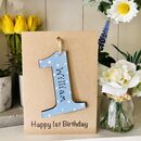 Personalised 1st Birthday No. One Wooden Keepsake Card By Craft Heaven ...