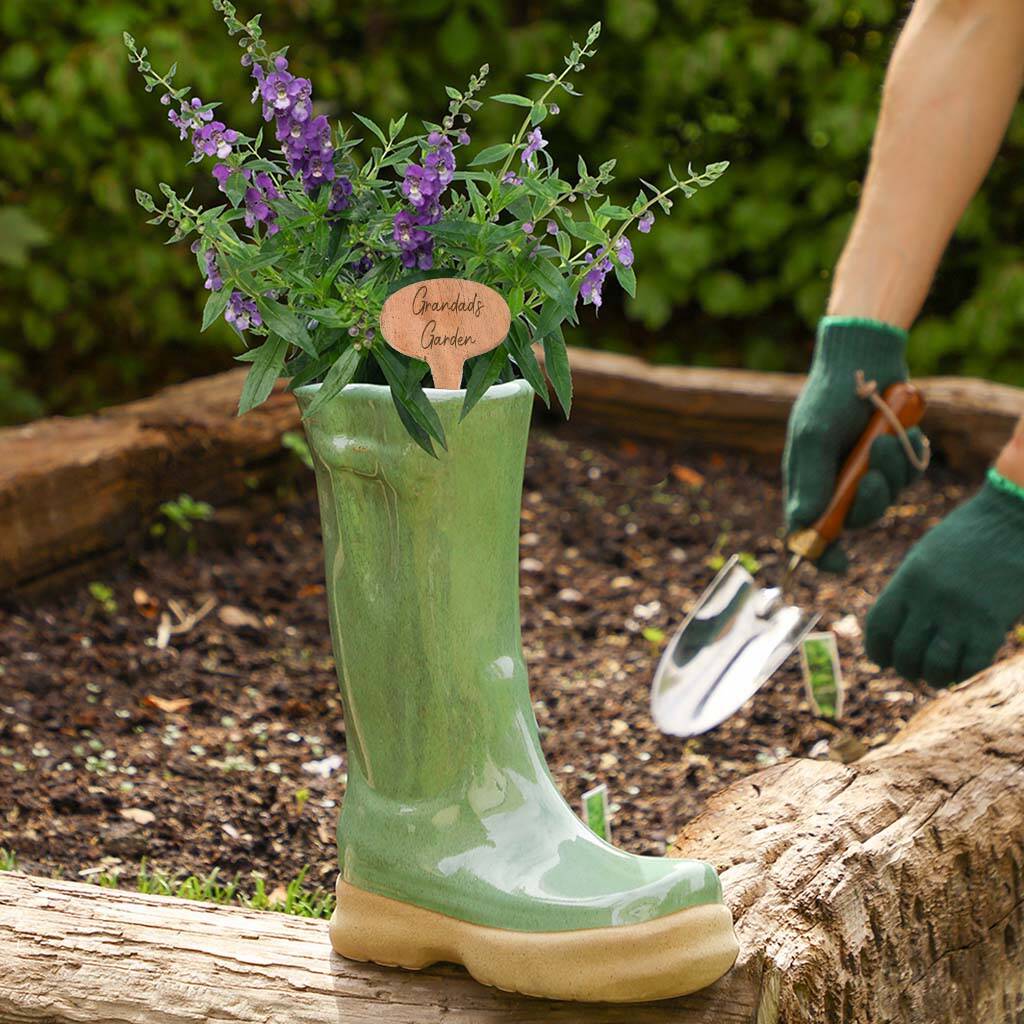 Personalised Buckden Welly Boot Planter By Dibor | notonthehighstreet.com
