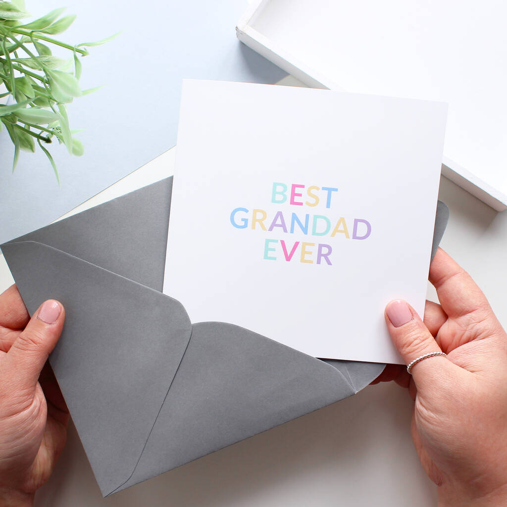 'best Grandad Or Grandpa Ever' Grandparent Card By Purple Tree Designs ...