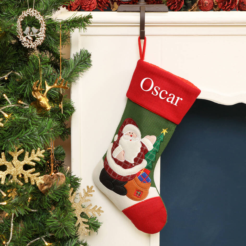 Personalised Children's Traditional Santa Stocking By Dibor ...
