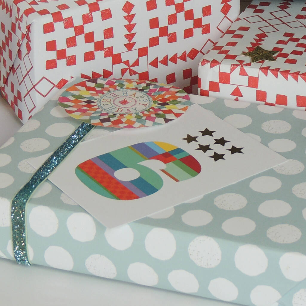 Mini Gold Star Number Six Card By Kali Stileman Publishing ...