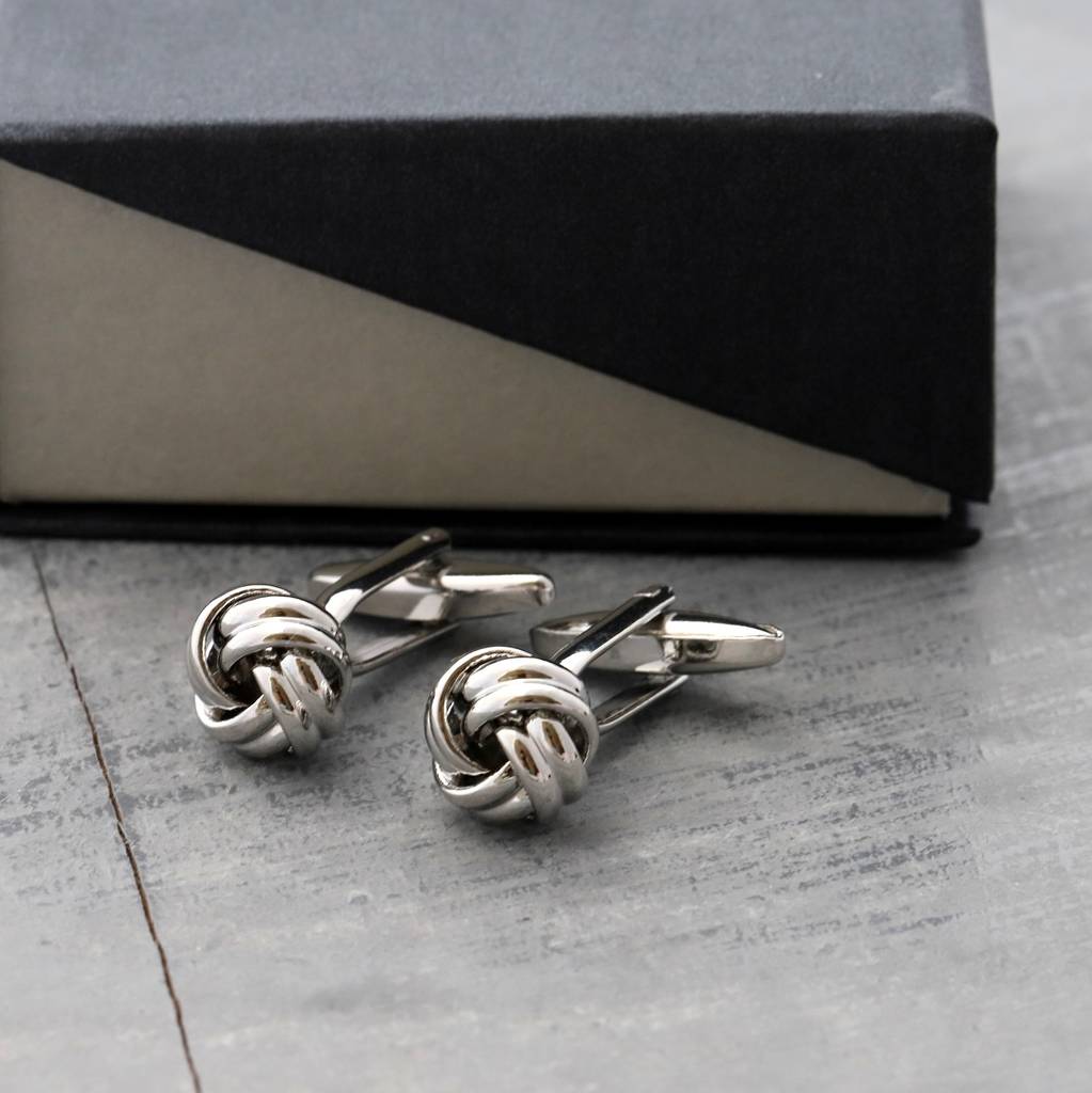 Silver Knot Cufflinks For Men By Attic | notonthehighstreet.com