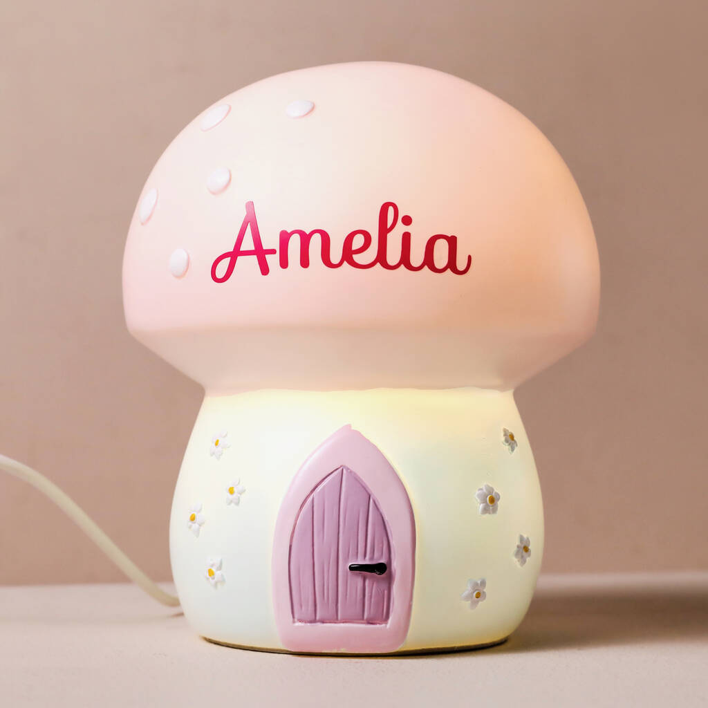 Personalised Fairy Toadstool LED Night Light By Lisa Angel