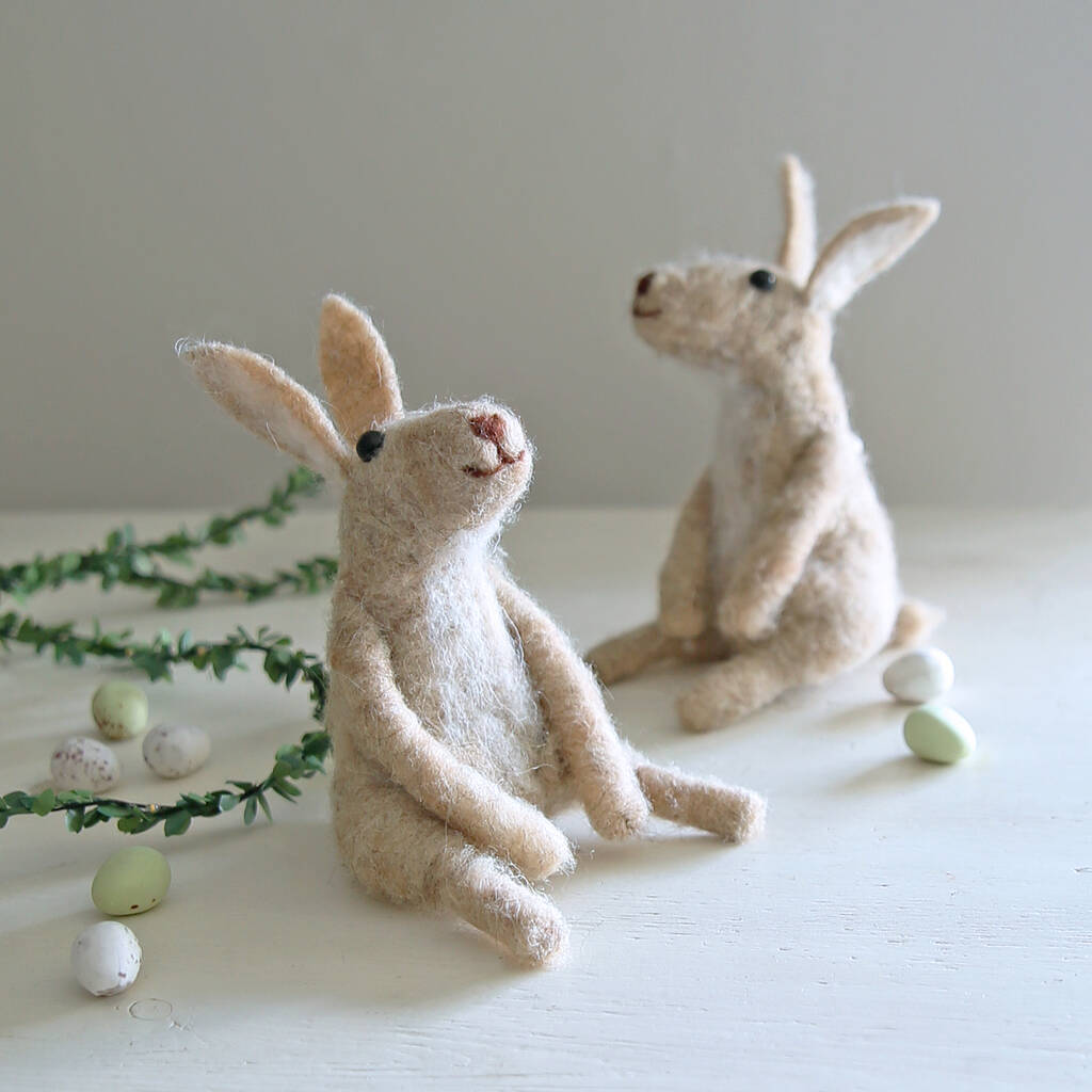 Felt Moon Gazing Bunny By Clem & Co | notonthehighstreet.com