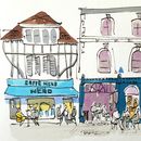 Farnham High Street 'castle Street' By Chris Gent Illustration ...