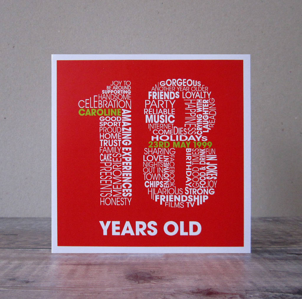 Personalised 18th Birthday Card By Mrs L Cards Notonthehighstreet