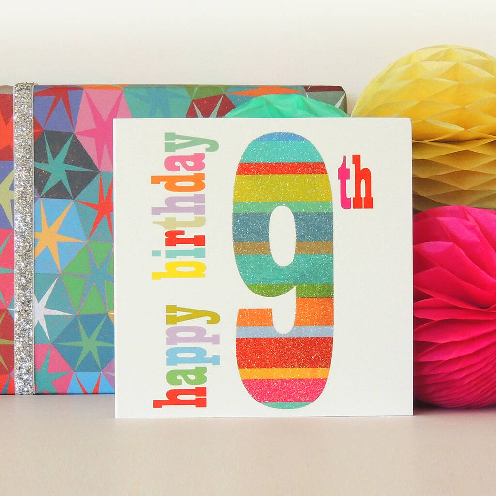 Sparkly 9th Birthday Card By Kali Stileman Publishing ...