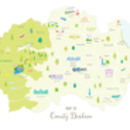 Map Of County Durham Art Print By Holly Francesca | notonthehighstreet.com