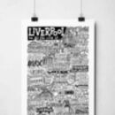 Liverpool Landmarks Typography Print Poster By Sketchbook Design ...