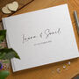 Simple Modern Handwritten Font Wedding Guest Book By Stori ...