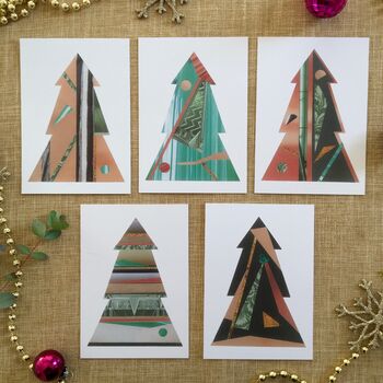 Christmas Postcards, Festive Christmas Trees By Soodle Street ...