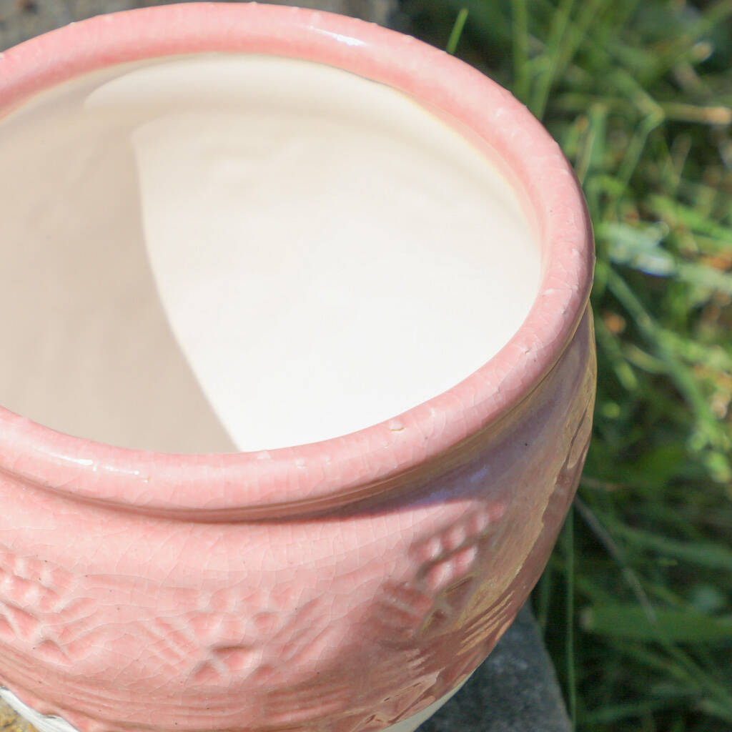 Rose Pink Two Tone Dipped Ceramic Planter By Dibor | notonthehighstreet.com