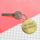 No Risk, No Magic Keytag By Flamingo Candles | notonthehighstreet.com