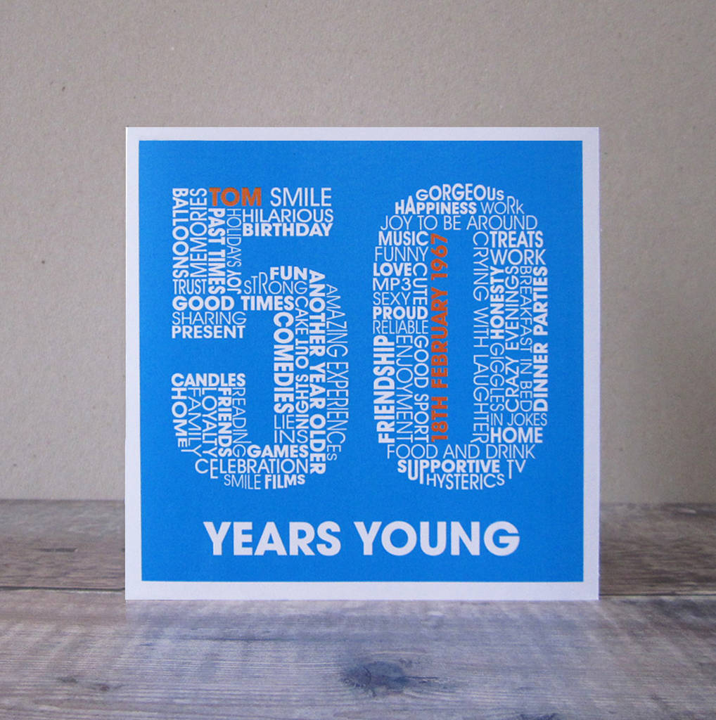 Personalised 50th Birthday Card By Mrs L Cards Notonthehighstreet