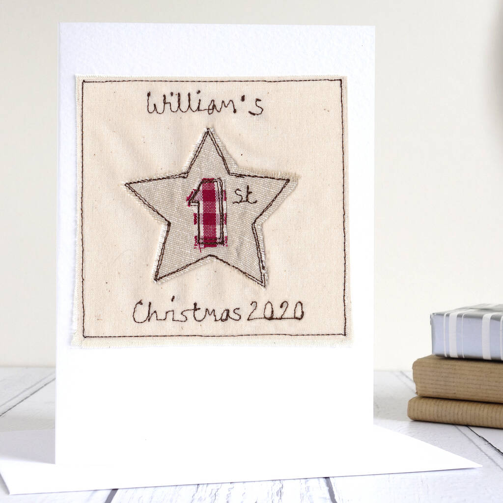 Personalised Star 1st Christmas Card By Milly And Pip Gifts And Cards ...