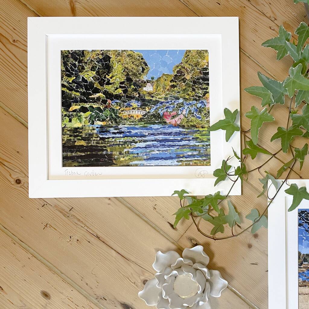Trebah Garden Upcycled Paper Collage Print By Junk Mail Art ...