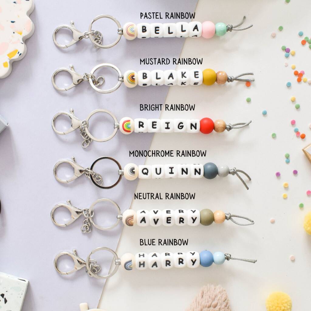 Personalised Rainbow Bag Tag By Pops and Dudes | notonthehighstreet.com