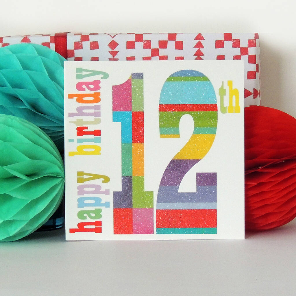 Sparkly 12th Birthday Card By Kali Stileman Publishing ...