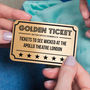 Personalised Golden Ticket Gift Voucher Wallet Keepsake By Ellie Ellie ...