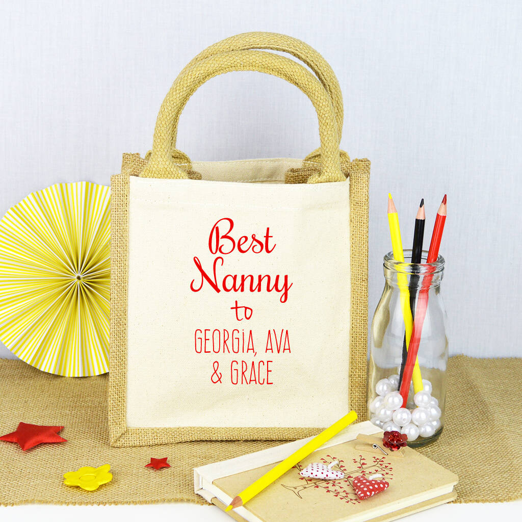 Personalised 'nanny' Mini Tote Bag By Andrea Fays | notonthehighstreet.com
