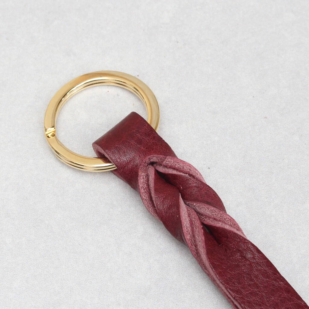 personalised leather twist keyring by miller and jeeves ...