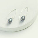 Long Grey Pearl Drop Earrings By Carriage Trade | notonthehighstreet.com