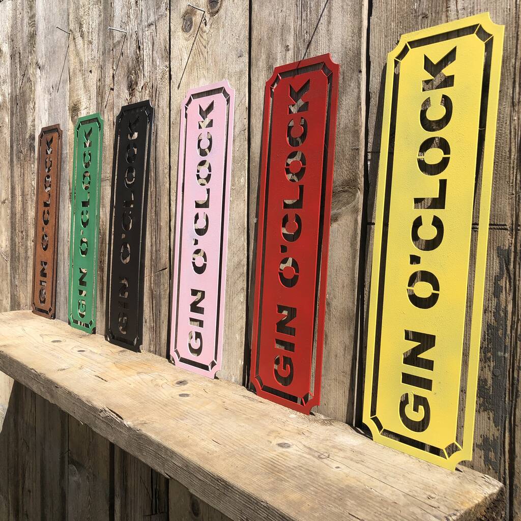 Trendy Metal Gin Signs By RW NORFOLK | notonthehighstreet.com