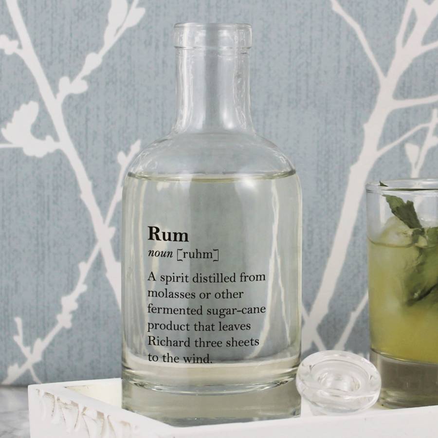funny personalised rum definition bottle by copper and sable ...