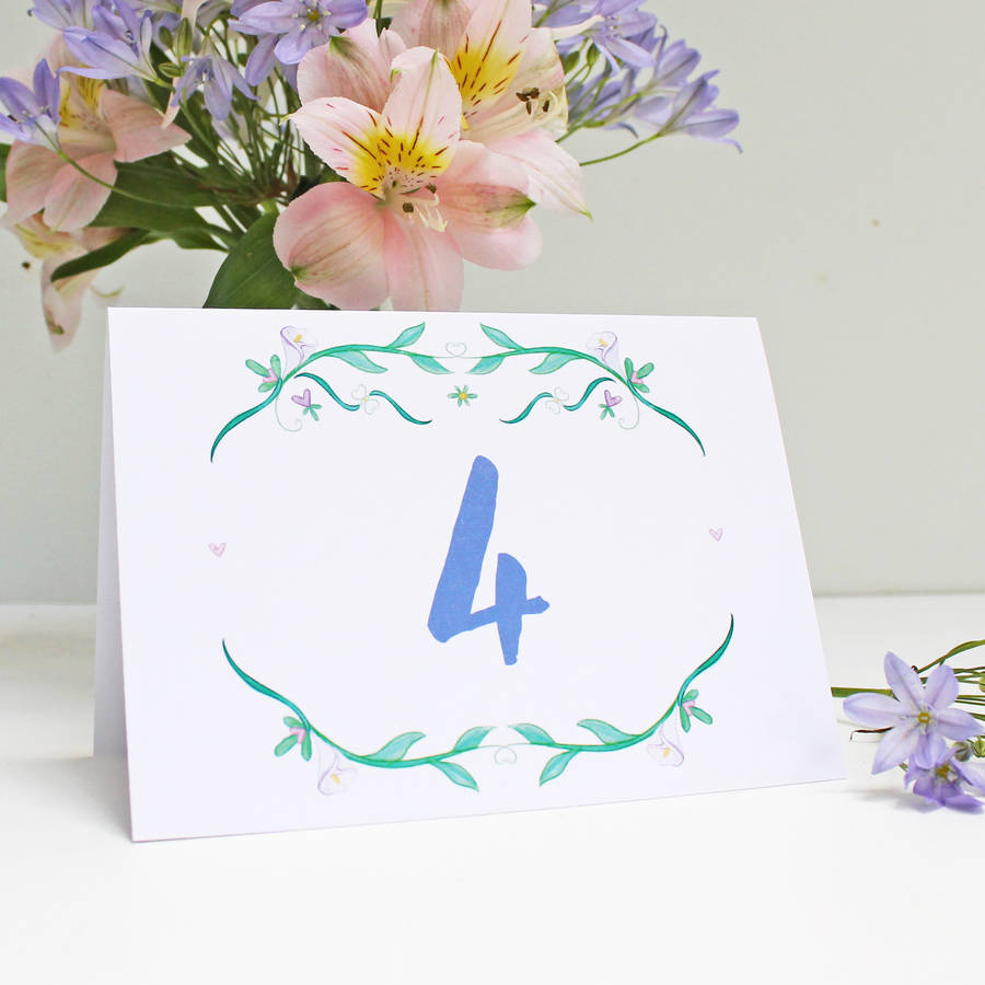 Botanical Table Name Or Number Cards By Martha Brook ...