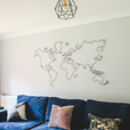 World Map Minimalist Wire Wall Art By Briar Rose Wire ...