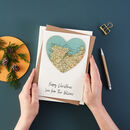 Personalised Map Heart Christmas Card By Bombus | notonthehighstreet.com