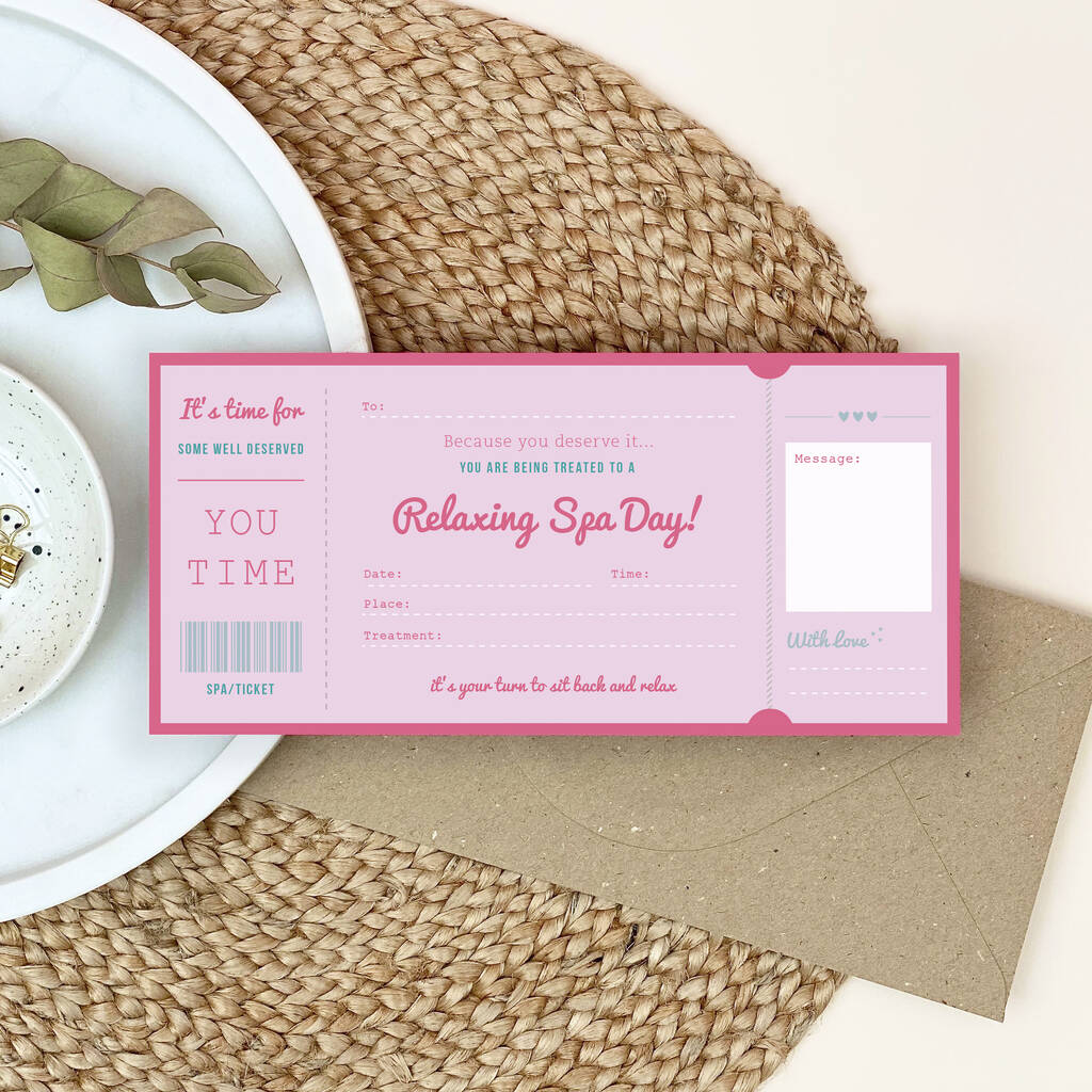 Spa Day Treatment Ticket Gift By Rodo Creative | notonthehighstreet.com