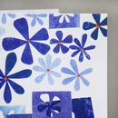 Blue Flowers Card For Her By Fiona Clabon Illustration ...