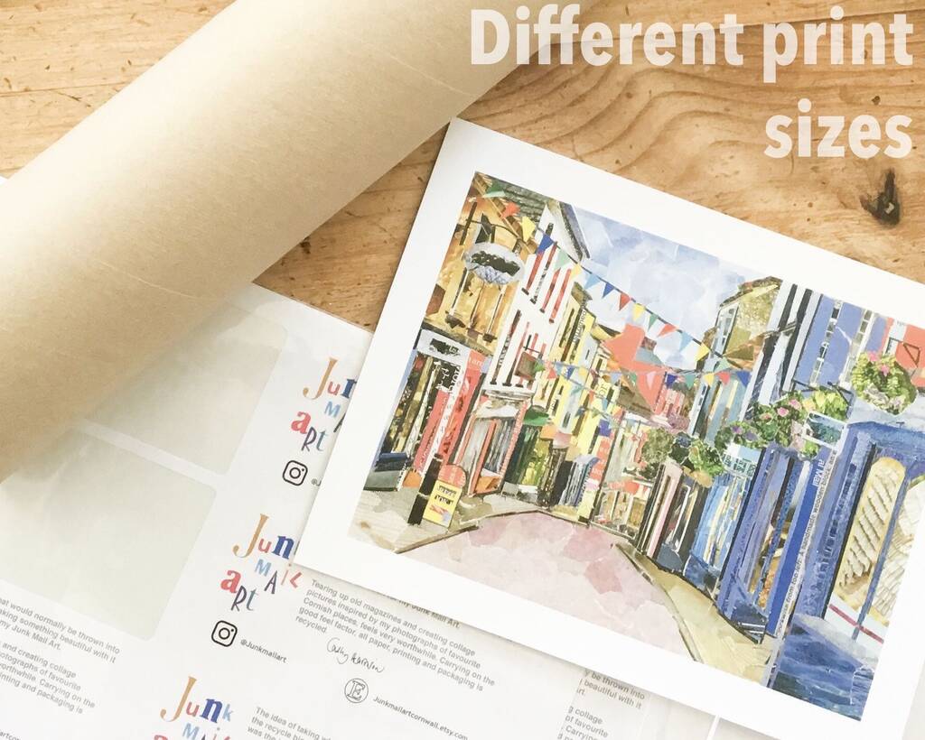 Eden Project, Cornwall, Collage Art Print By Junk Mail Art ...