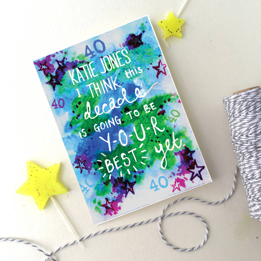 Personalised 40th Birthday Card By Homemade House Notonthehighstreet