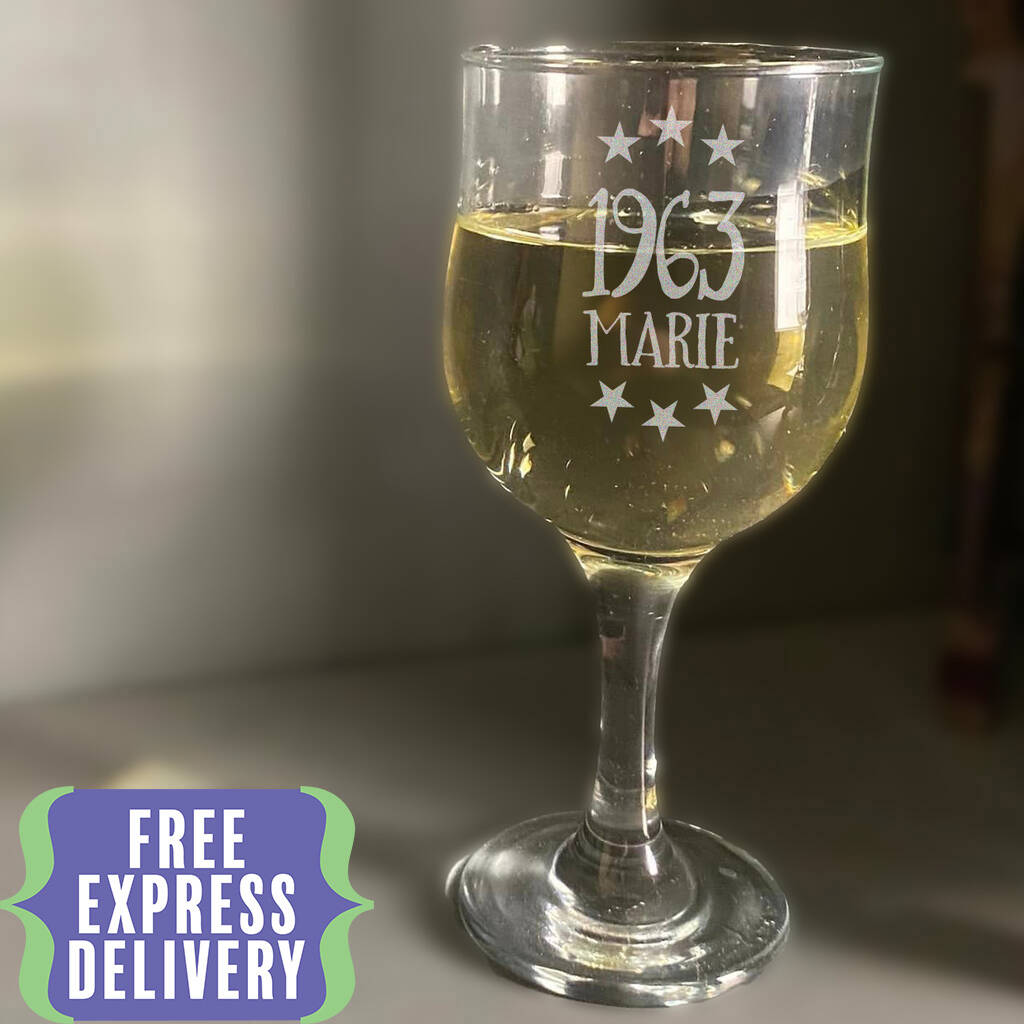 Personalised 60th Birthday Engraved Wine Glass Gift By aFewHomeTruths ...