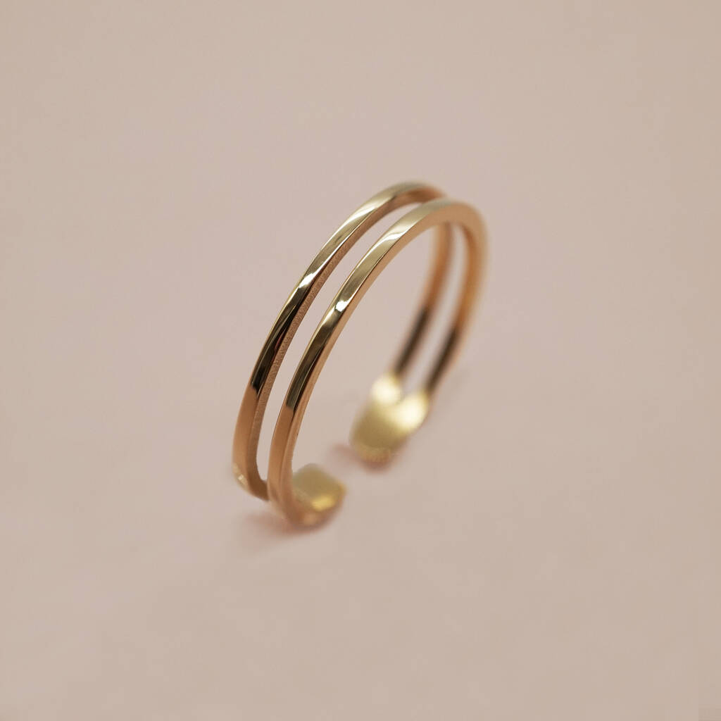 Silver Double Band Adjustable Ring, Three Sizes By Nikita By Niki ...