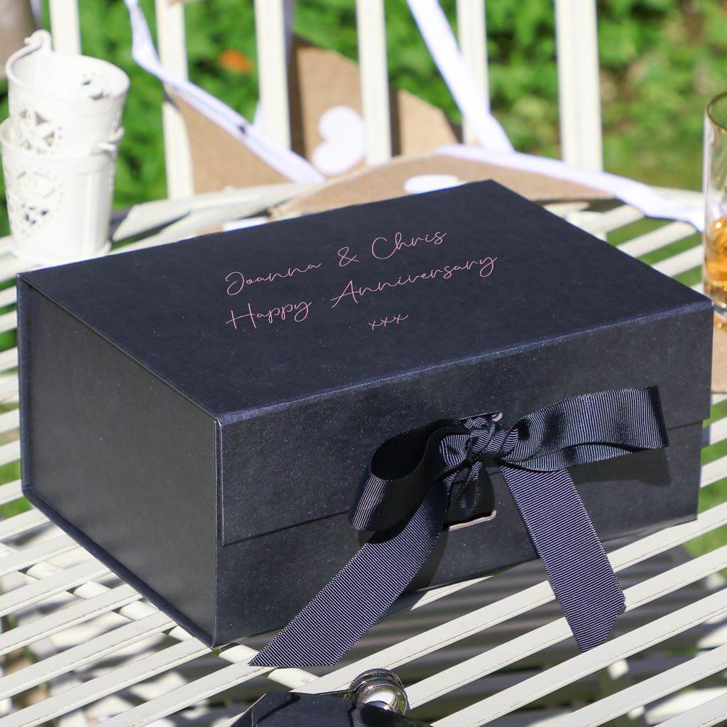 A5 Personalised Luxury Black Gift Box By Dibor | notonthehighstreet.com