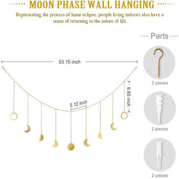 Gold Bohemian Moon Phase Garland For Home Office By Momentum ...
