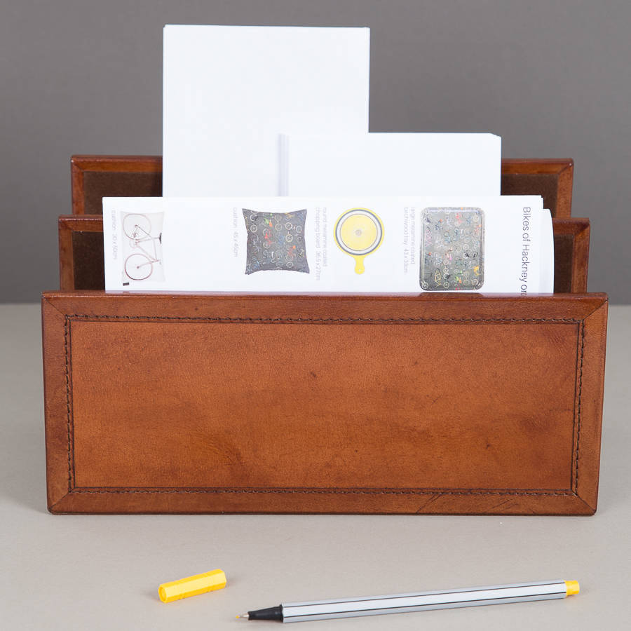 Leather Letter Rack By ginger rose | notonthehighstreet.com