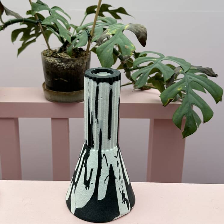 Graffiti Black And White Tall Vase By Made By Robyn | notonthehighstreet.com