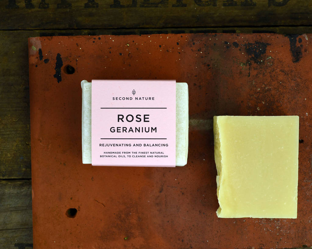 rose geranium handmade soap by second nature soaps | notonthehighstreet.com