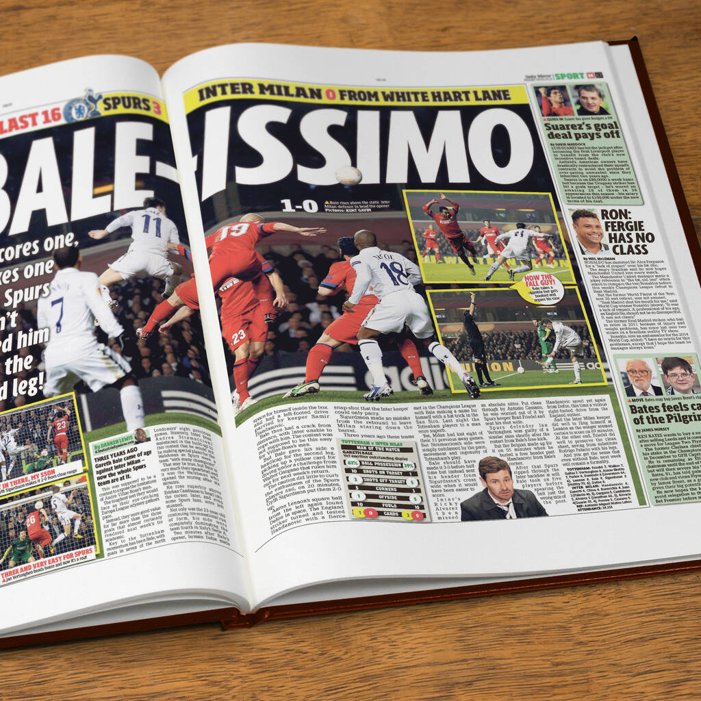 Spurs Personalised Tottenham Hotspur Football Gift Book By Historic ...