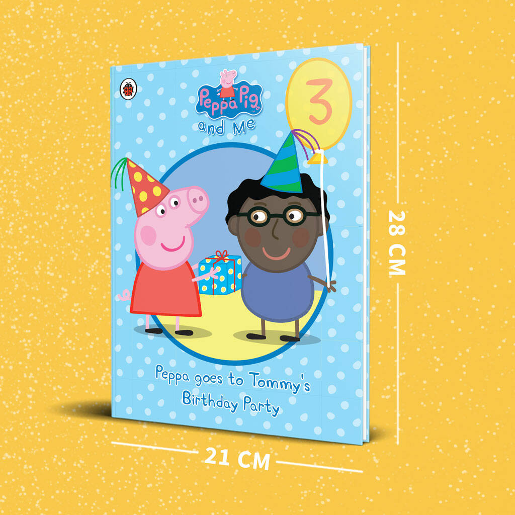 Peppa Pig: Birthday Party Blue Personalised Book By Penwizard ...