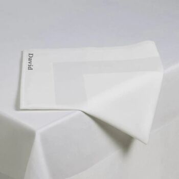 Personalised Premium Cotton Napkin By Mimi & Thomas® Cashmere & Gifts ...