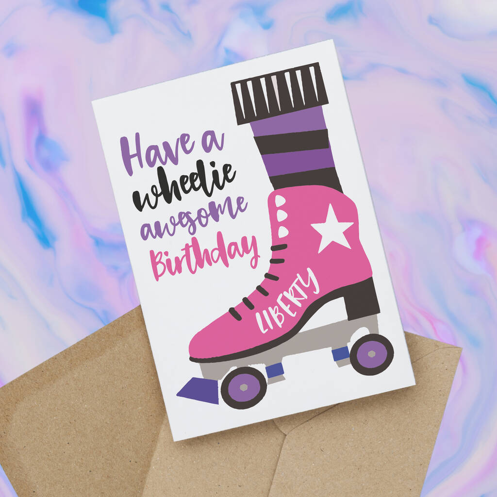 Personalised Birthday Card For Roller Skater By So Close