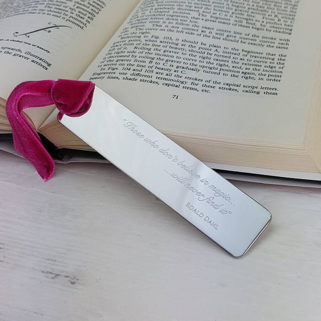Personalised Metal Bookmark With Ribbon By Yvonne Henderson Jewellery ...